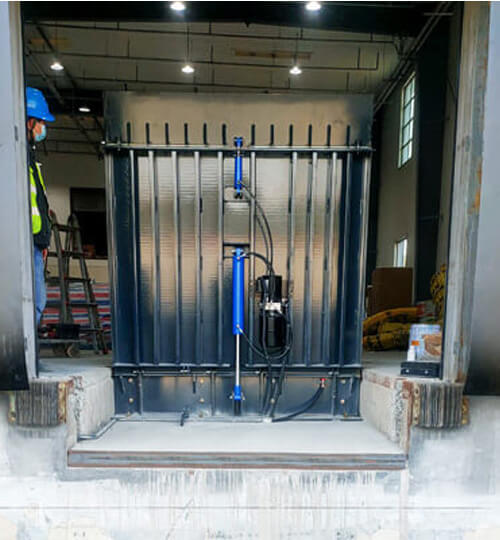 Vertical Storing Dock Levelers | SEPPES Loading Dock Solution